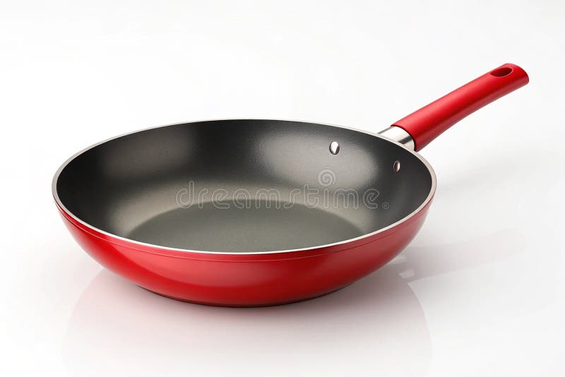 Wok Pan. Wok Fry or Cooking Pan is Red Colour Illustration Stock ...