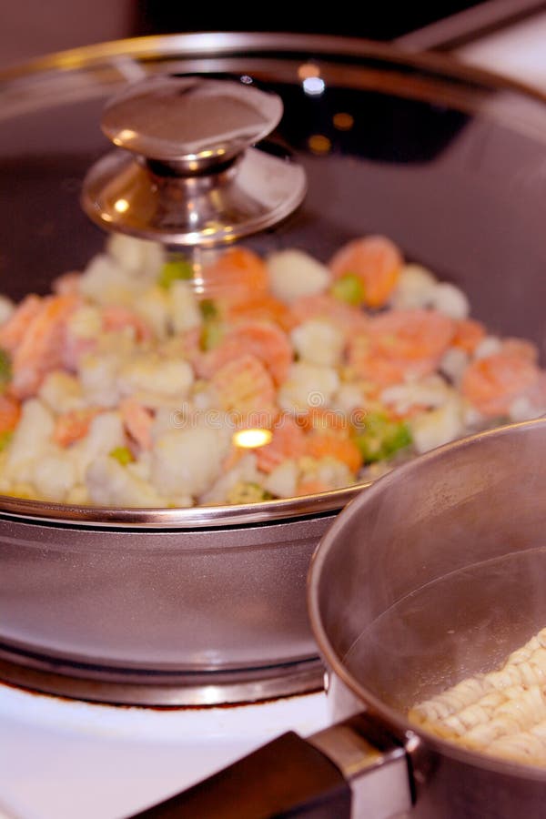 Wok with Vegetables in Large Wok Pan Stock Photo - Image of chinese ...