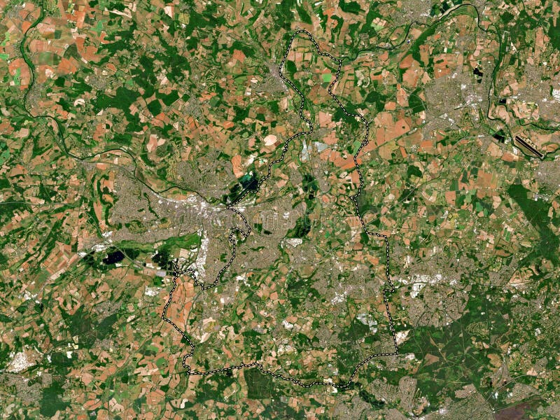 Wokingham, England - Great Britain. Low-res Satellite. No Legend Stock ...