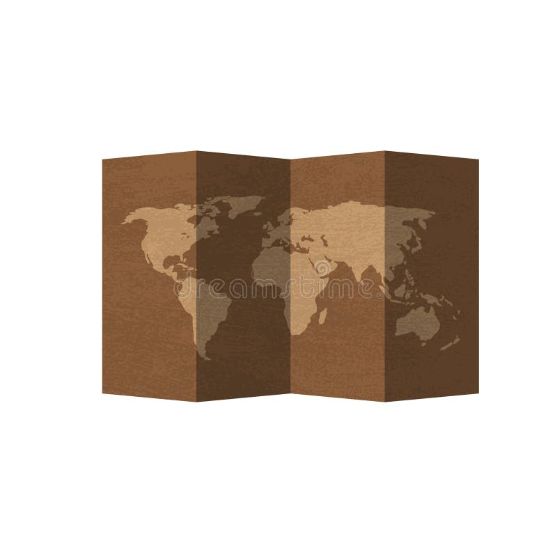 Wold Map fold old stock vector. Illustration of earth - 55452673