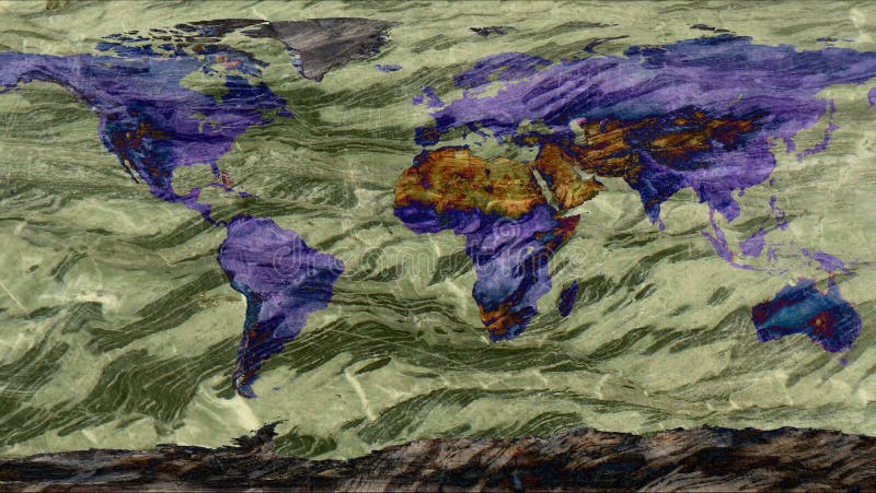 Wold Map Made by Hard Granite Stone Texture Surface Stock Image - Image ...