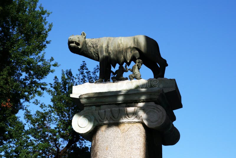 She-wolf stock photo. Image of statue, mythology, tourism - 28608014