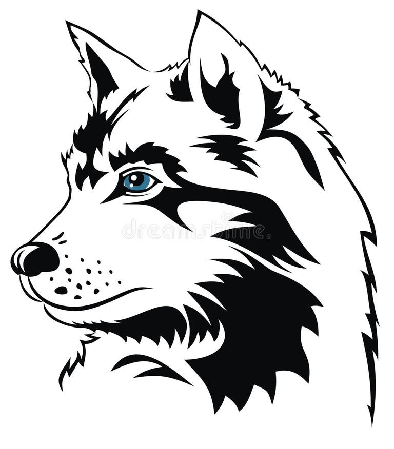 Wolf Outline Face Stock Illustrations – 3,202 Wolf Outline Face Stock ...