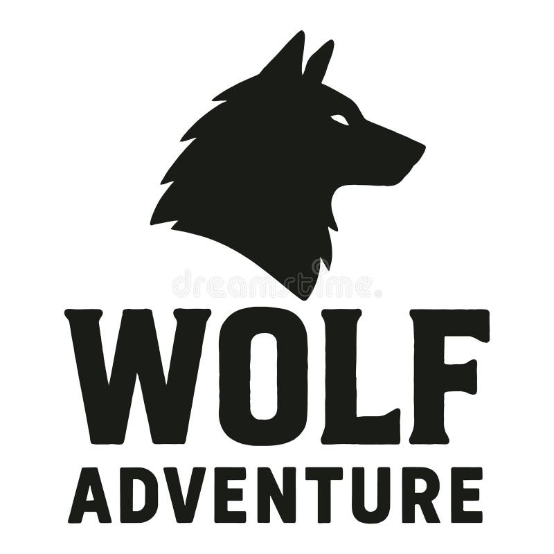 Wolf Adventure Logo with a Bold Silhouette Representing Wilderness and ...
