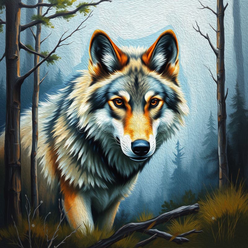 Wolf . Animal illustration stock illustration. Illustration of predator ...