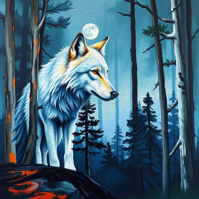 Wolf . Animal illustration stock illustration. Illustration of ...