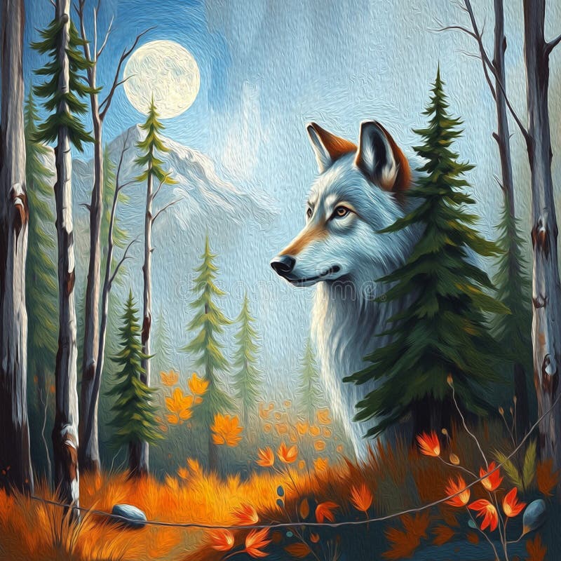 Wolf . Animal illustration stock illustration. Illustration of mascot ...