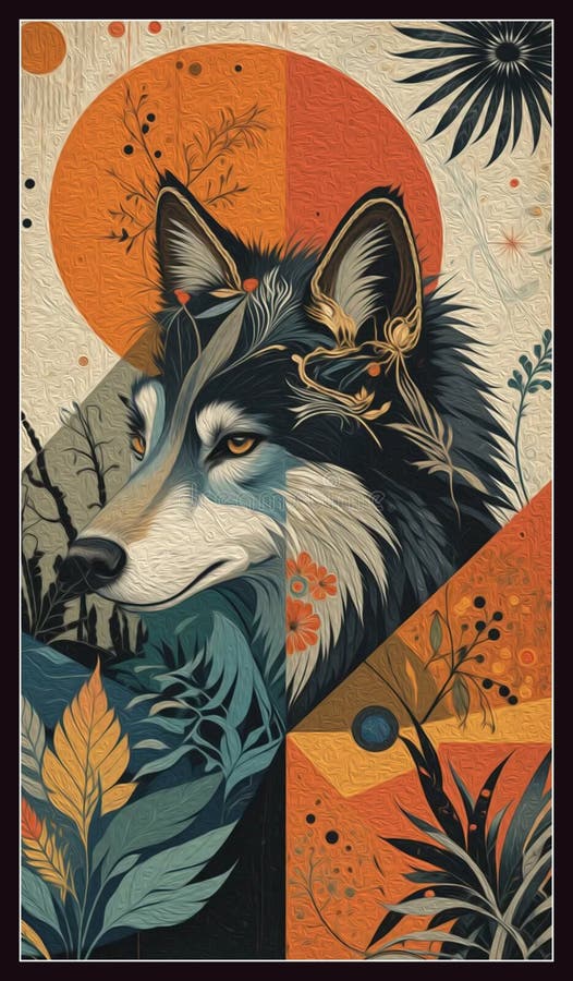 Wolf . Animal illustration stock illustration. Illustration of painting ...