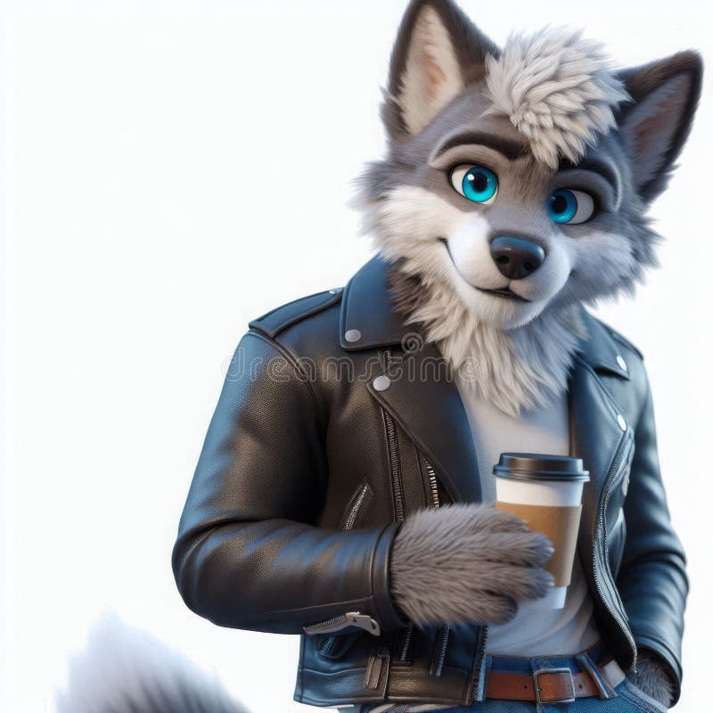 Wolf Leather Jacket Stock Illustrations – 212 Wolf Leather Jacket Stock ...