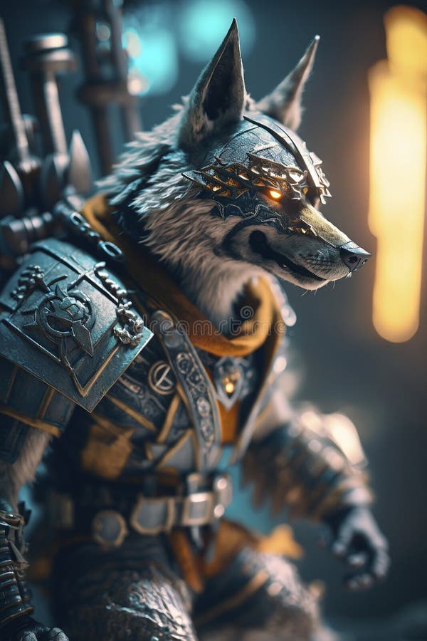 Wolf Character with RPG Game Model Stock Illustration - Illustration of ...