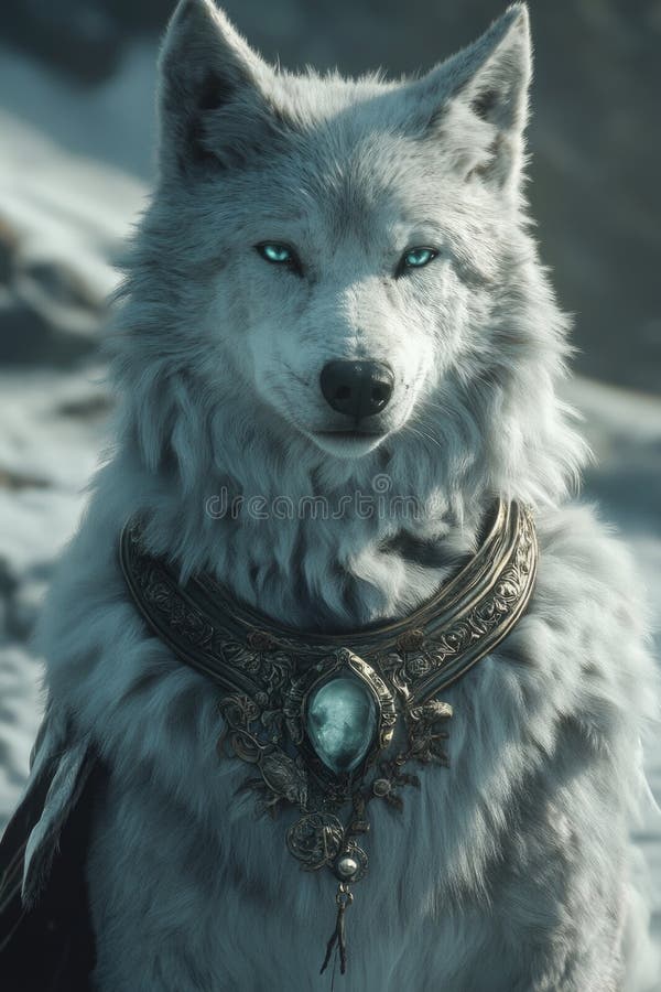 Wolf with collar stock image. Image of nature, accessory - 377932575