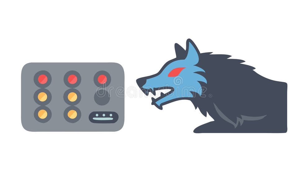 Wolf Control System Icon. Wildlife Management Robotics, Vector Design ...