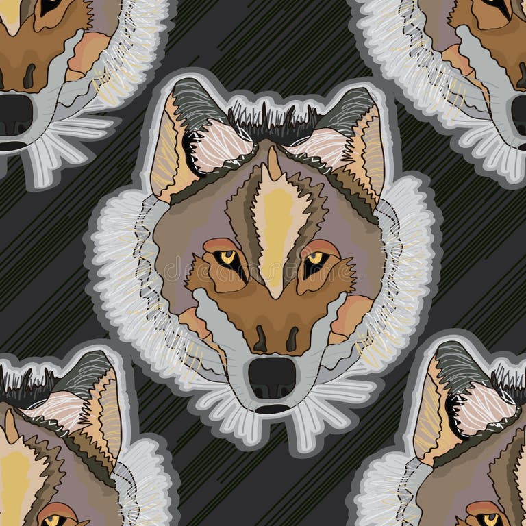 Wolf Patterns Stock Illustrations – 2,236 Wolf Patterns Stock ...