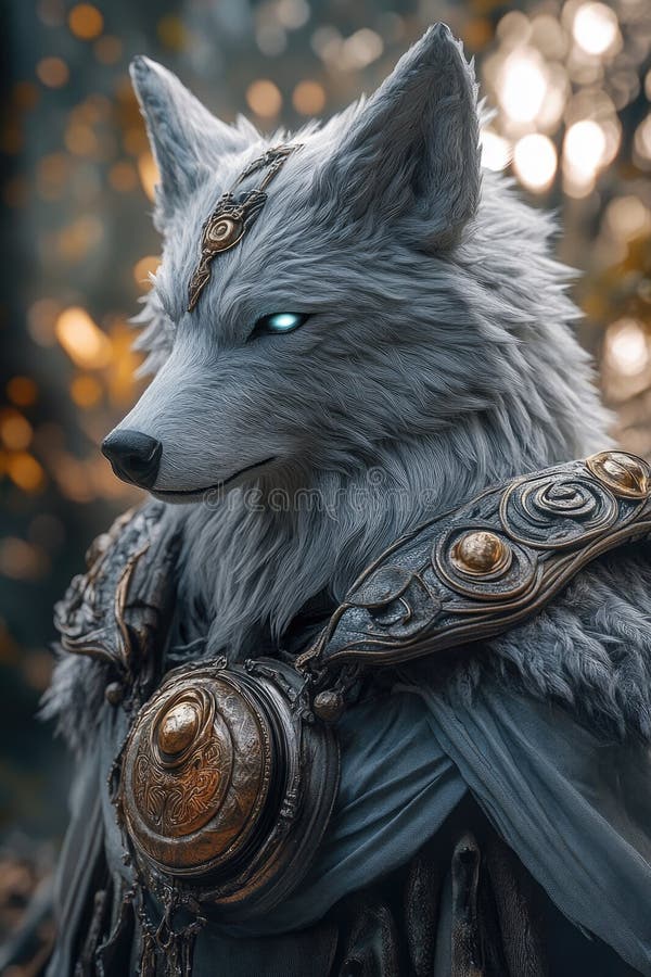 Wolf costume close-up stock photo. Image of generated - 378008846