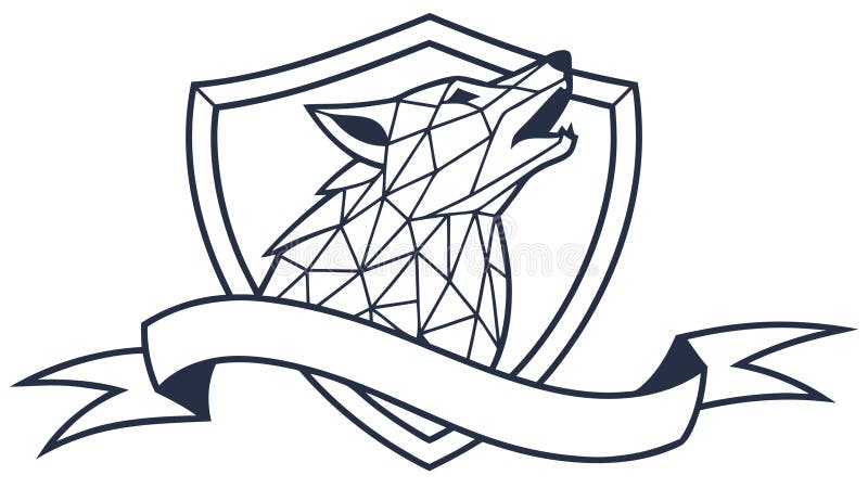 Wolf Crest Emblem, Strength and Wilderness, Vector Design Generative AI ...