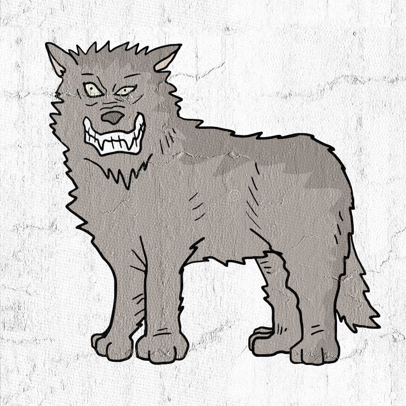 Wolf draw stock illustration. Illustration of wild, hunter - 108550991