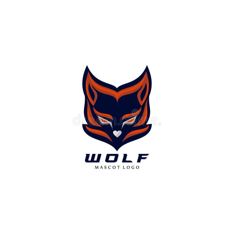 Wolf ESports Mascot Logo Modern Design Stock Vector - Illustration of ...