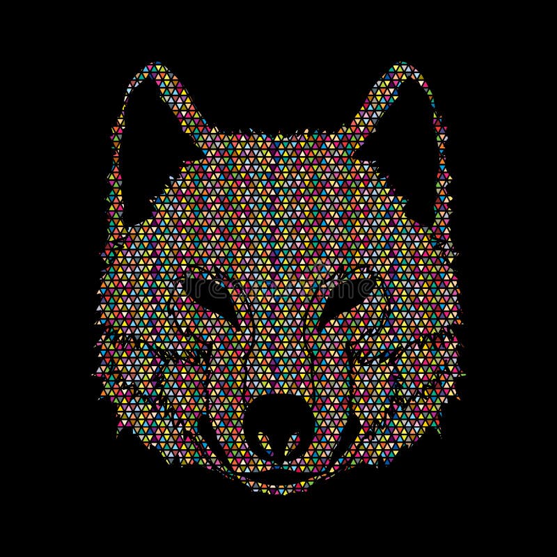 Wolf face stock vector. Illustration of front, drawing - 80932196