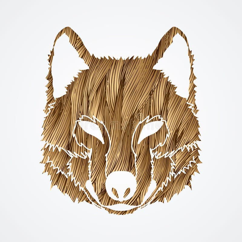 Wolf face stock vector. Illustration of modern, beast - 80932111