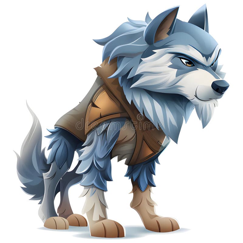 Wolf fantasy for game stock illustration. Illustration of game - 336852806