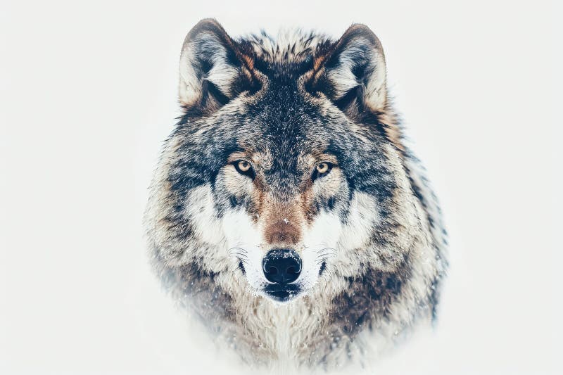 Wolf with a Fierce Look on Its Face Stock Image - Image of portrait ...