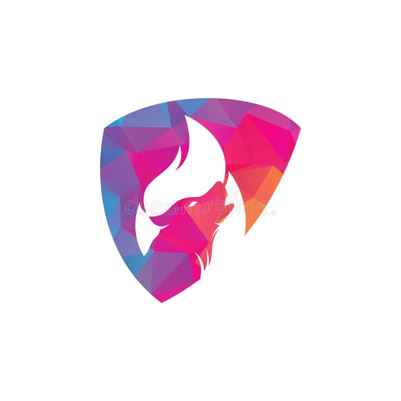 Wolf Fire Vector Logo Design Template. Stock Vector - Illustration of ...