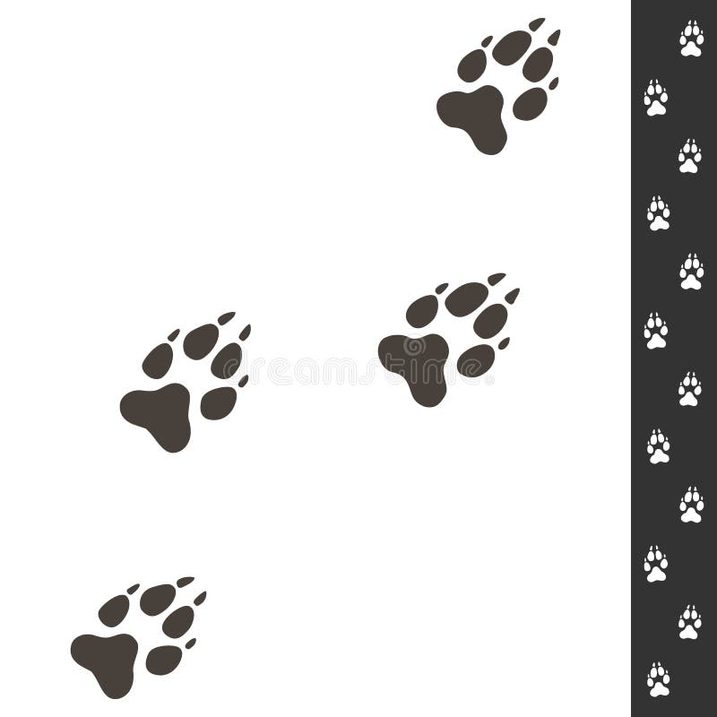 Rabbit and hare footprints stock vector. Illustration of paws - 53495511