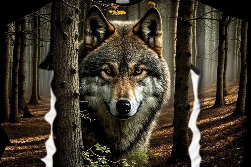 A Wolf in the Forest in Summer Stock Photo - Image of america ...