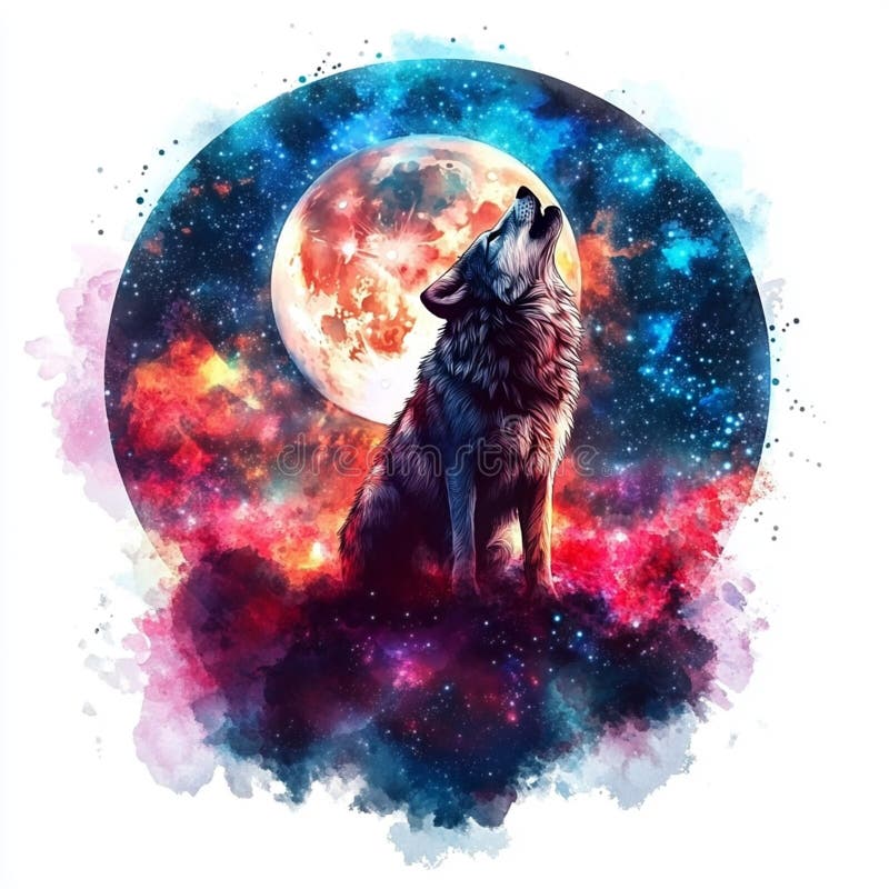 Wolf Space Wallpaper