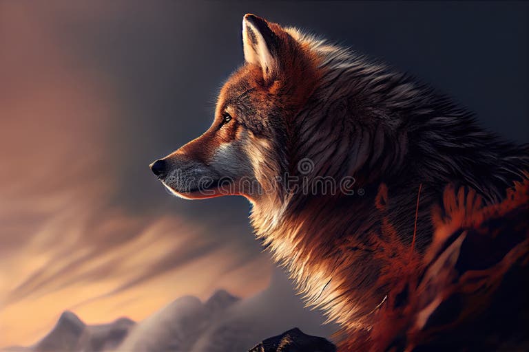 Wolf Gazing Stock Illustrations – 344 Wolf Gazing Stock Illustrations ...