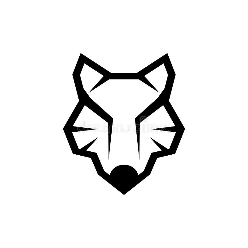 Wolf Geometric Modern Illustration Logo Stock Vector - Illustration of ...