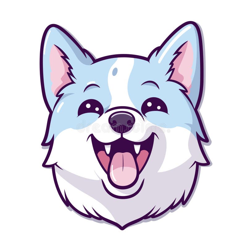 Wolf. Wolf Hand-drawn Comic Illustration. Cute Vector Doodle Style ...