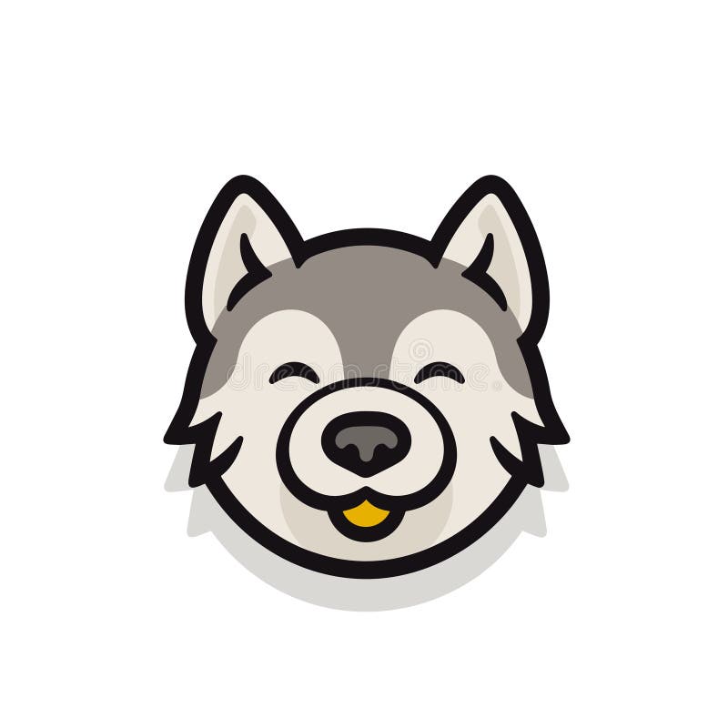 Wolf. Wolf Hand-drawn Comic Illustration. Cute Vector Doodle Style ...