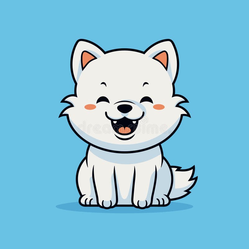 Wolf. Wolf Hand-drawn Comic Illustration. Cute Vector Doodle Style ...