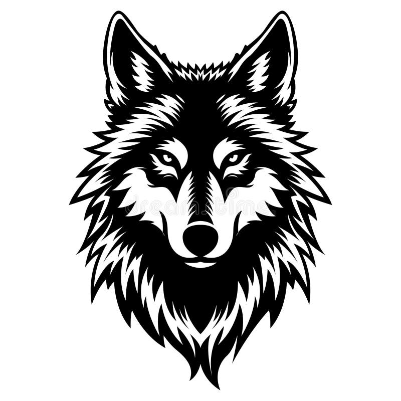 Wolf Head Complex Logo Vector Design Illustration Stock Illustration ...