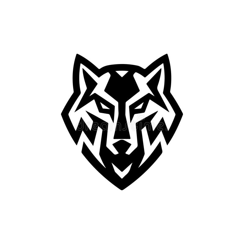 Wolf head. Wolf emblem stock illustration. Illustration of icon - 376049432