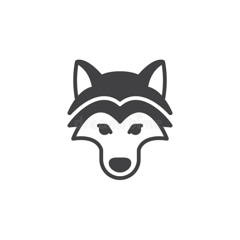 Wolf Head Icon Vector, Filled Flat Sign, Stock Vector - Illustration of ...