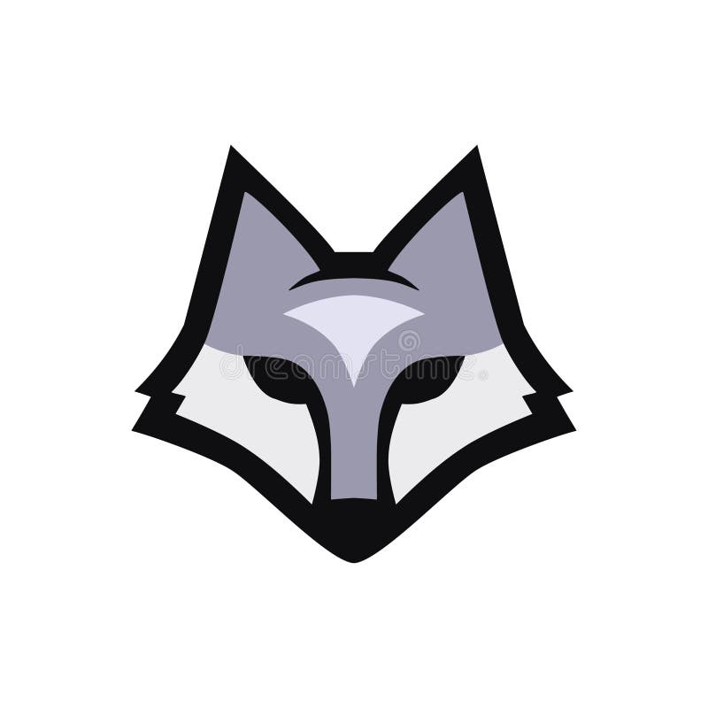 Wolf Head Icon on White Background. Stock Vector - Illustration of logo ...