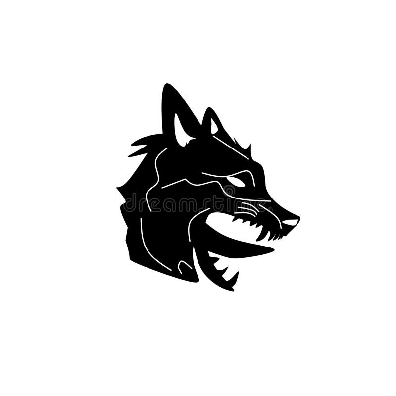 Wolf head design stock illustration. Illustration of logo - 269644237