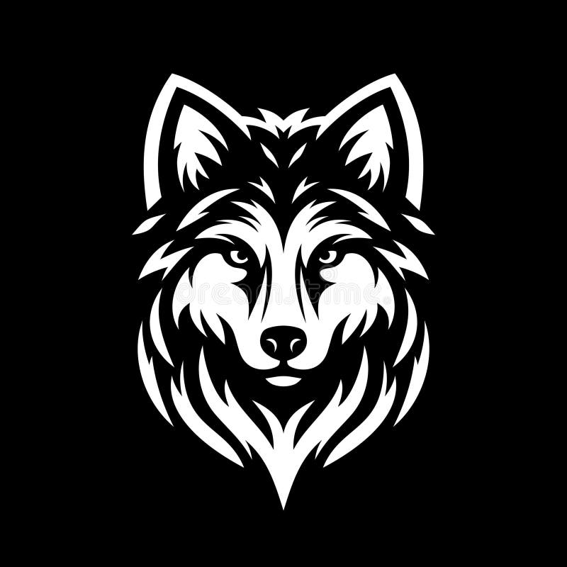 Wolf Head Logo Rune Pattern Stock Vector - Illustration of predator ...