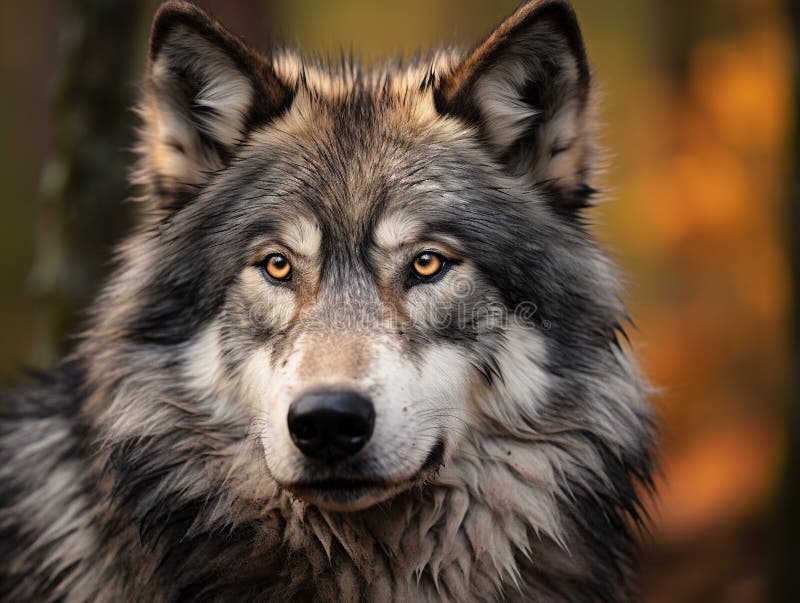 Ai Generated Illustration Wildlife Concept of Wolf Head Stock ...