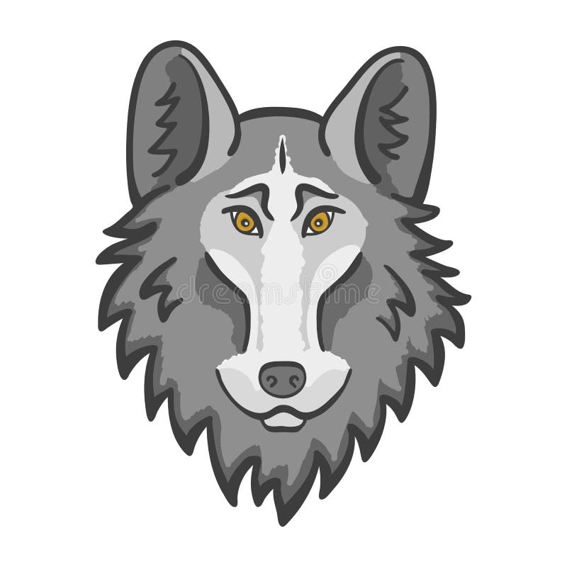 Wolf Head Mascot. Good Cartoon Wolf Stock Vector - Illustration of logo ...