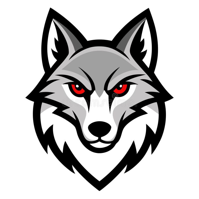 Wolf Head Mascot Logo Vector Art High Quality File Stock Illustrations ...