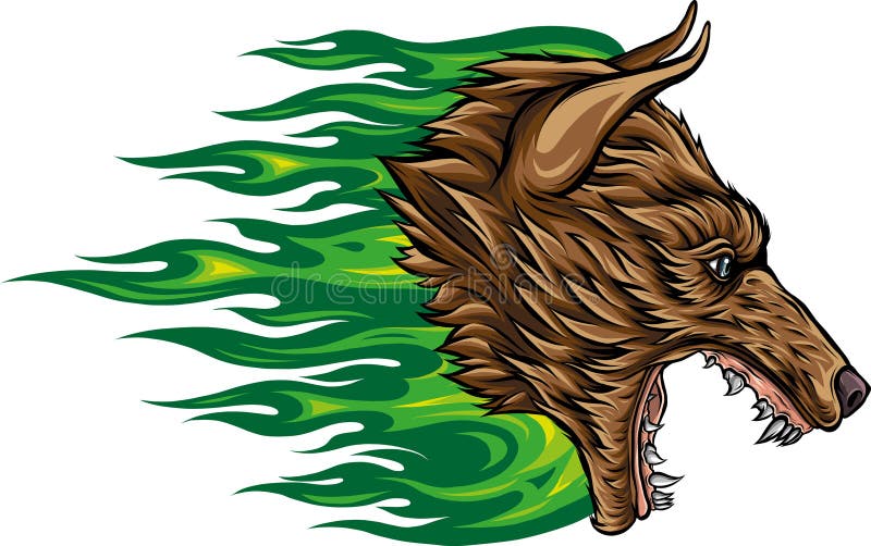 Colored Wolf Head Mascotn Vector Illustration Design Stock Vector ...