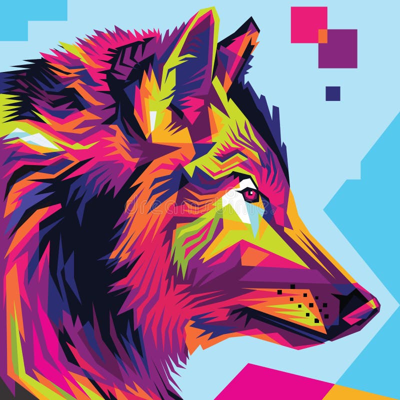 Pop Art Wolf Stock Illustrations – 474 Pop Art Wolf Stock Illustrations ...