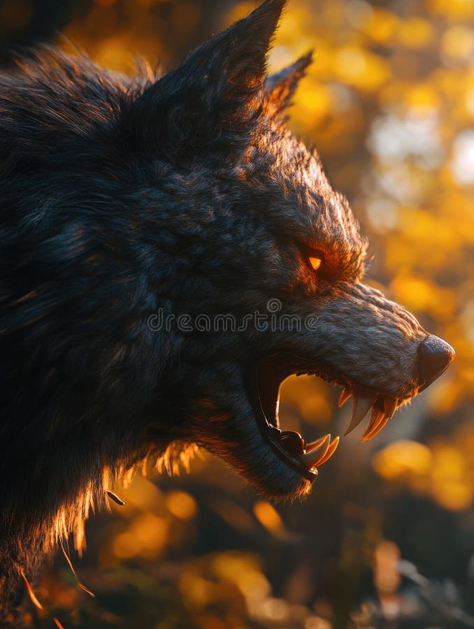 Wolf Howl: a Scene of Wilderness Stock Photo - Image of fall, animal ...