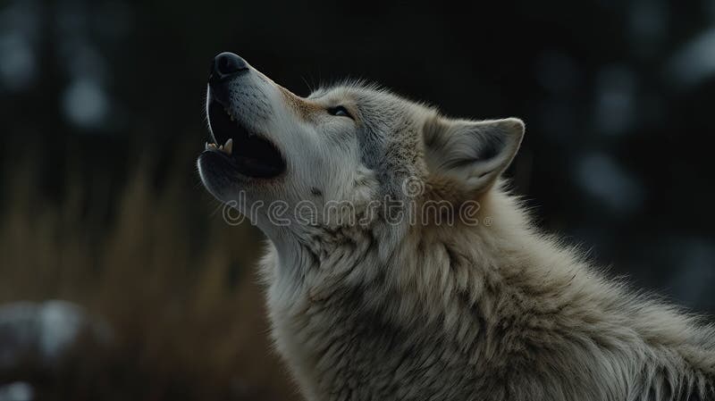 Wolf Howling Close-up. Generative AI Stock Illustration - Illustration ...