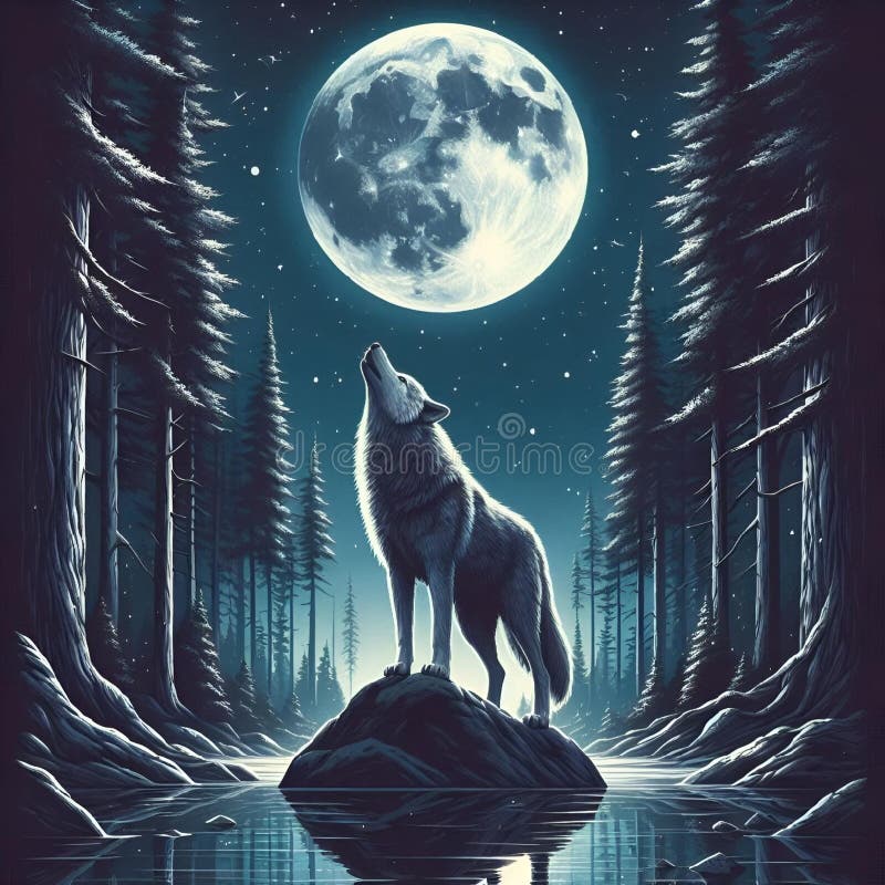 Wolf Reflection Stock Illustrations – 675 Wolf Reflection Stock ...