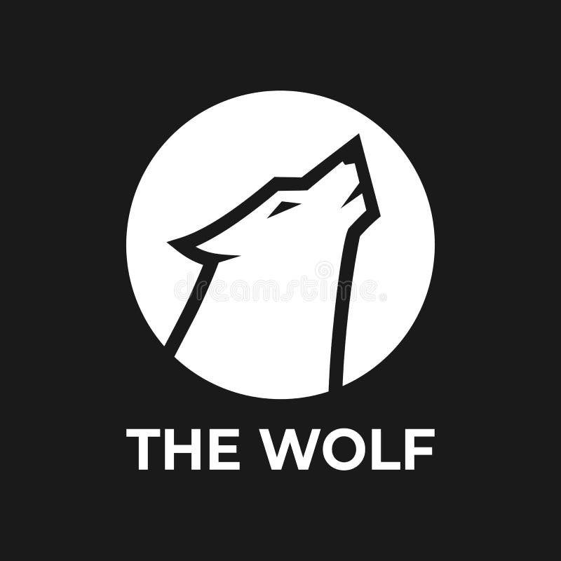 Wolf howling logo - glloki