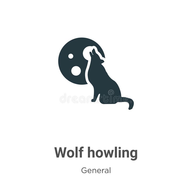 Symbol of howling wolf stock vector. Illustration of silhouette - 91690303